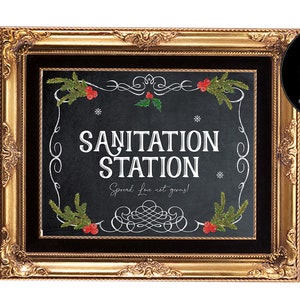 Sanitation Station Sign Christmas Wedding Sign Spread Love | Etsy
