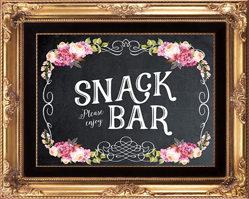 Printable Snack Bar Sign Snack Bar Sign Digital Snack Bar - Etsy UK