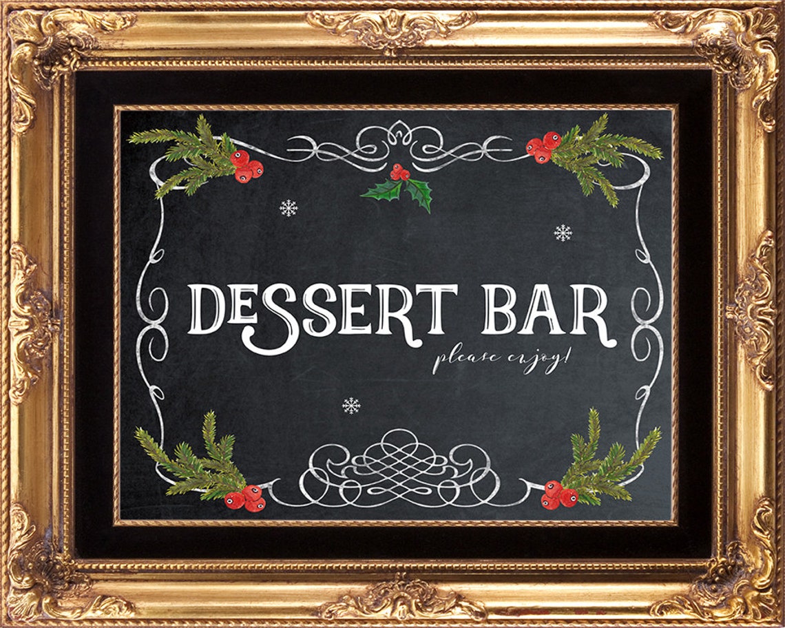 Dessert Bar Sign Desserts Sign Christmas Wedding Sign - Etsy