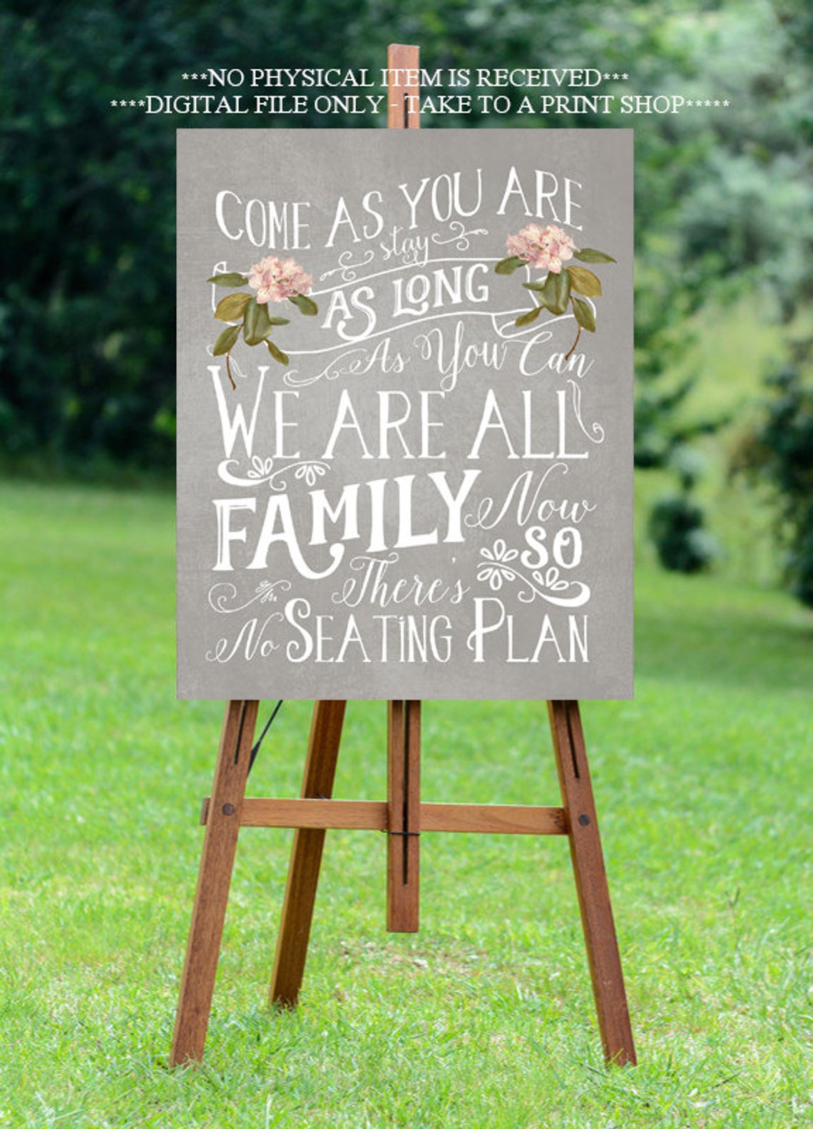 antique wedding sign no seating plan sign printable wedding | Etsy