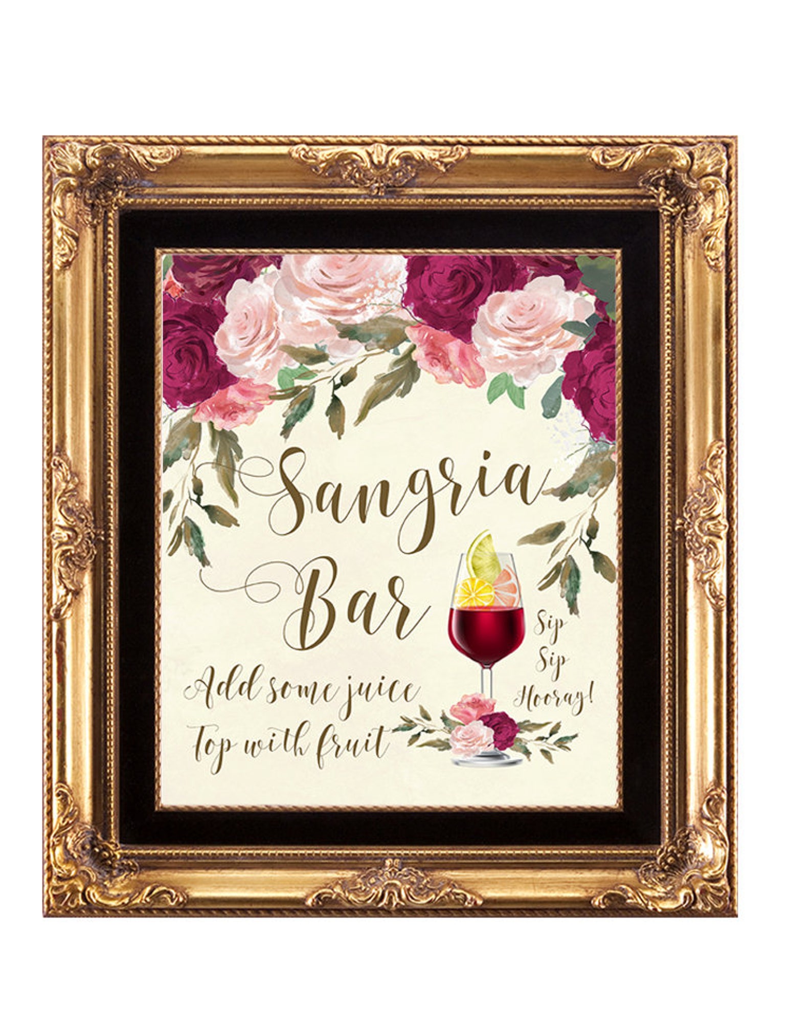 Sangria Bar Sign Printable Sangria Bar Sign Digital Sangria - Etsy UK