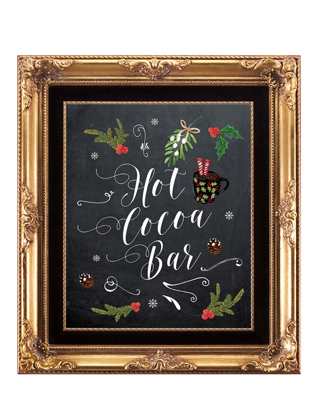 Hot Cocoa Bar Sign Christmas Wedding Sign Holiday Wedding | Etsy