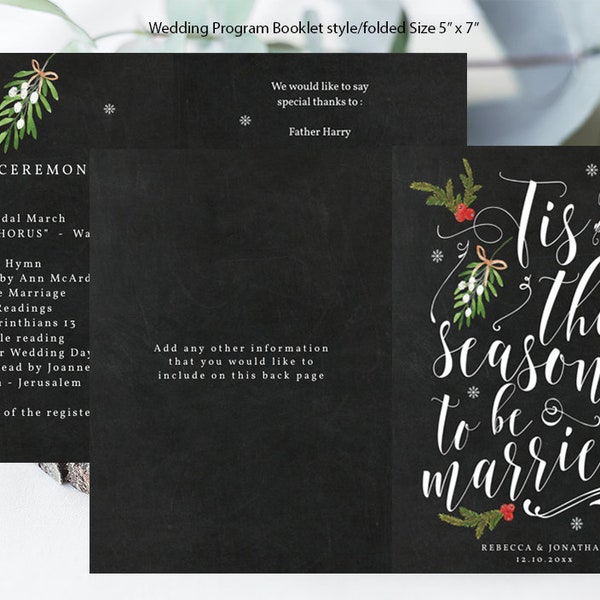 Chalkboard Program - Etsy