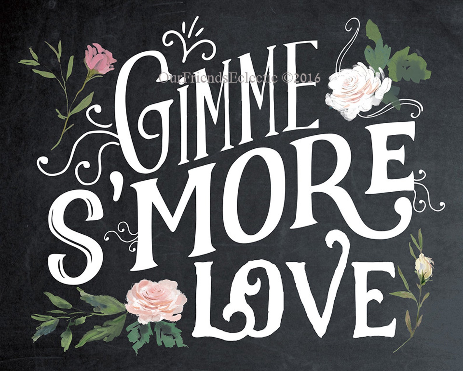 Smores Bar Sign, Smore Love Sign, Floral Smores Bar Sign, Printable ...