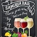 Sangria Bar Sign, Chalkboard Sangria Bar Sign, Printable Sangria Bar ...