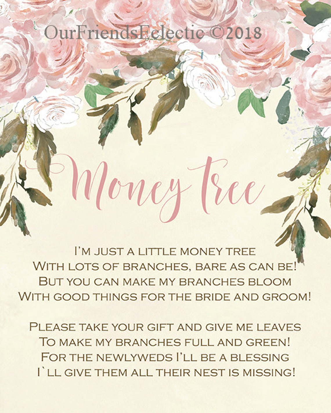 Printable Money Tree Sign Money Tree Print Wedding - Etsy