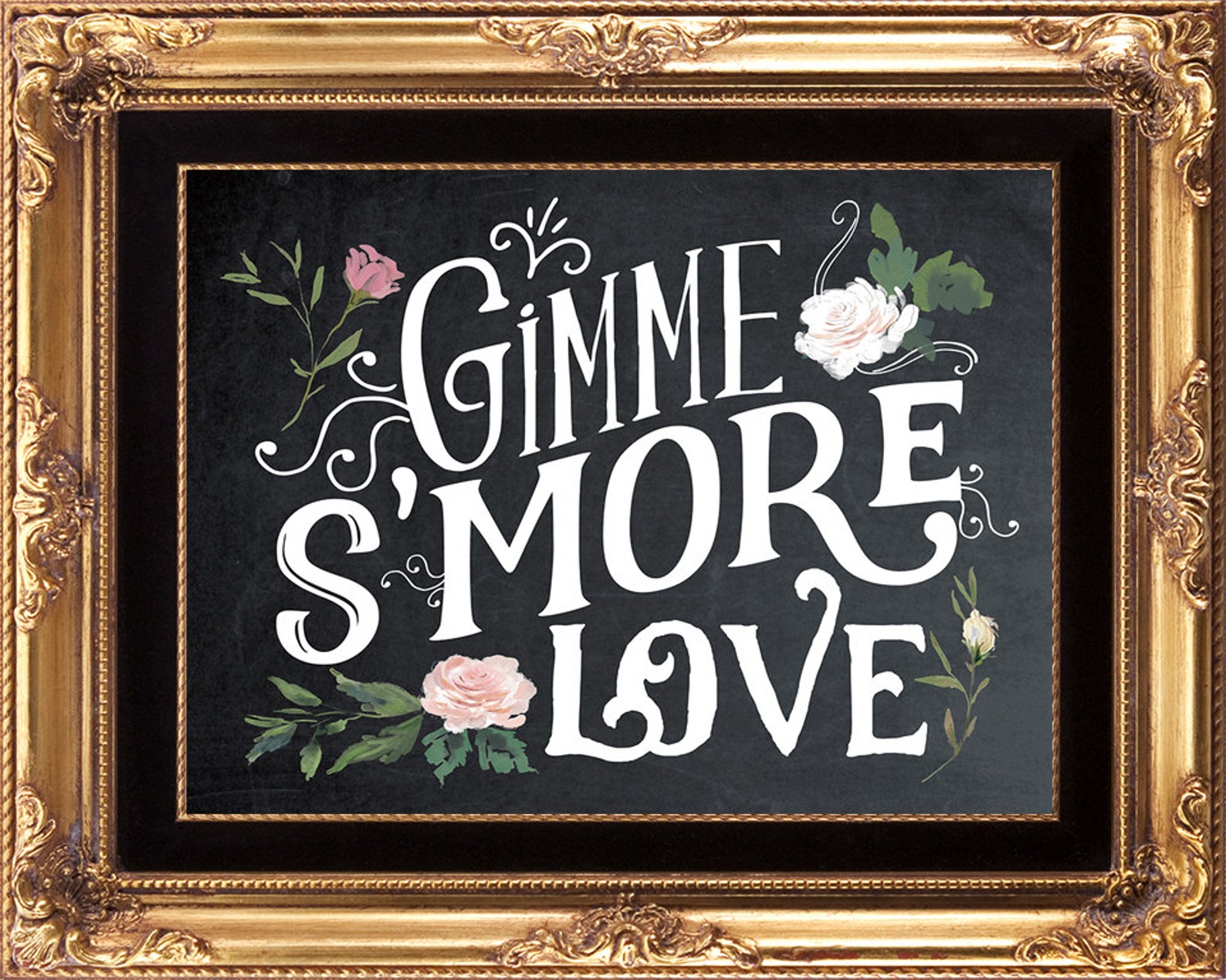 Smores Bar Sign Smore Love Sign Floral Smores Bar Sign - Etsy