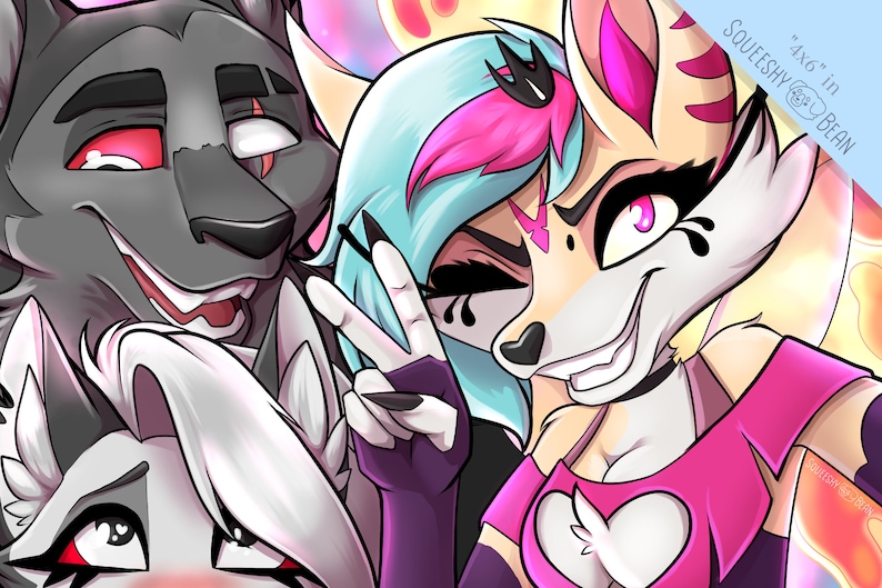 Helluva Boss Queen Bee 4x6 In Fan Art Print Furry Art Loona Vortex Vivziepop Beelzebub Kesha