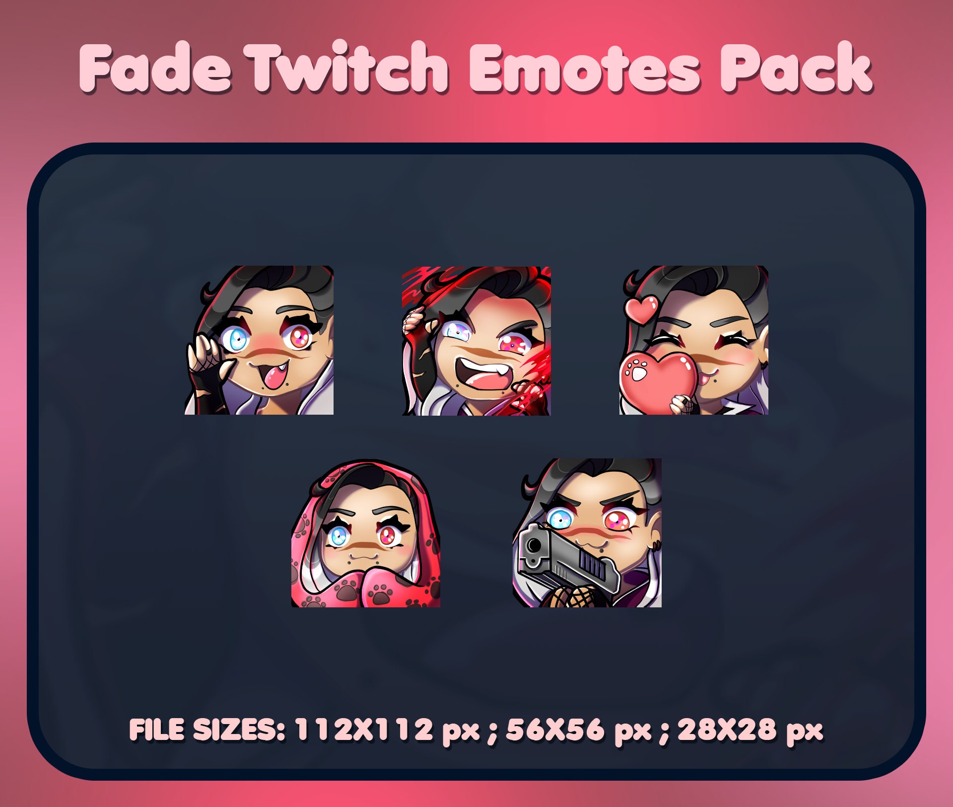 Fade Twitch Discord Emote Pack Valorant Inspired Emotes - Etsy Singapore