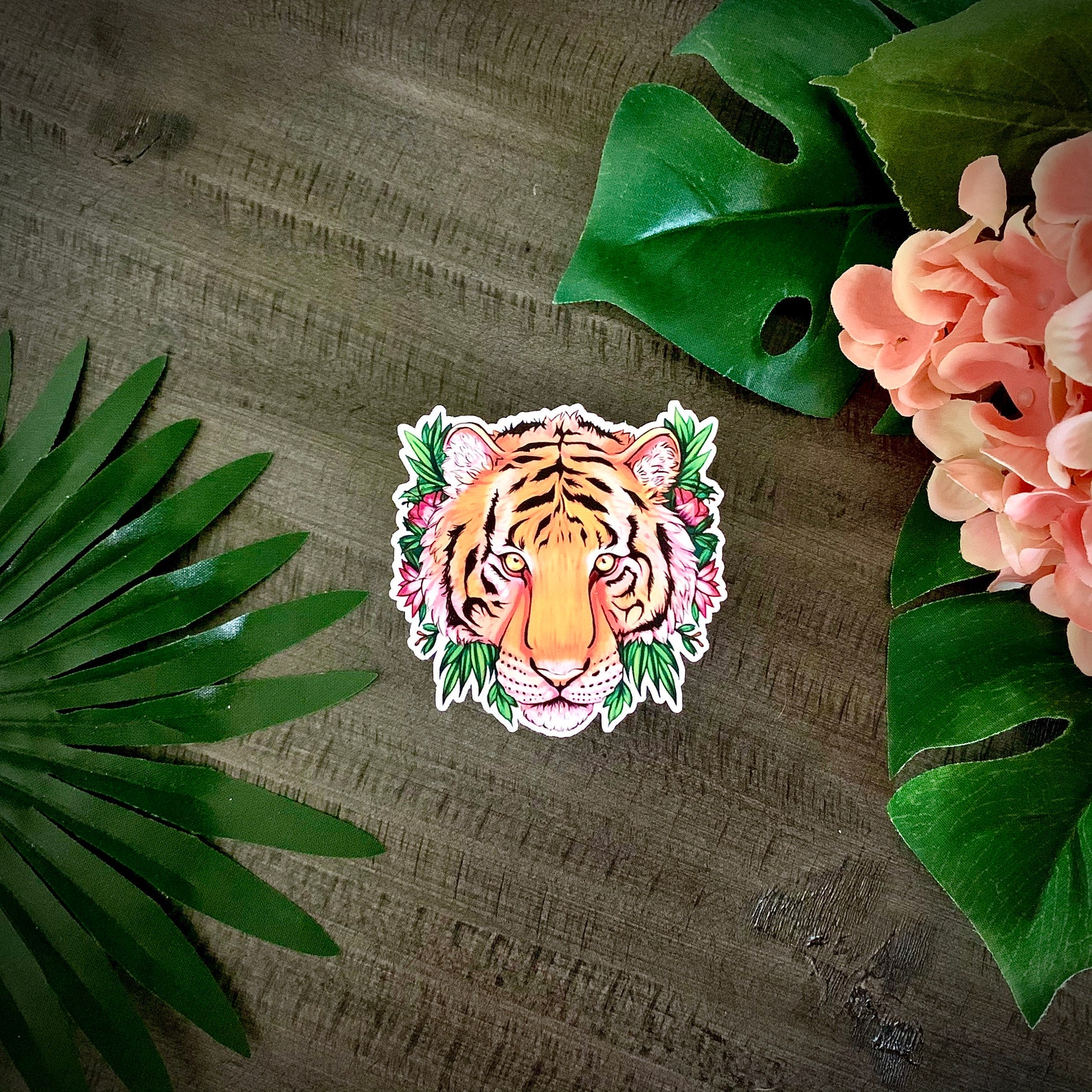 Tiger Head Sticker Bengal Tiger - Etsy