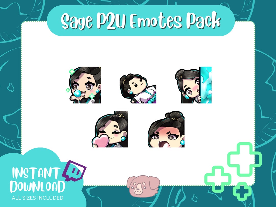 Sage Twitch Discord Emote Pack | Valorant Inspired Emotes | Digital ...