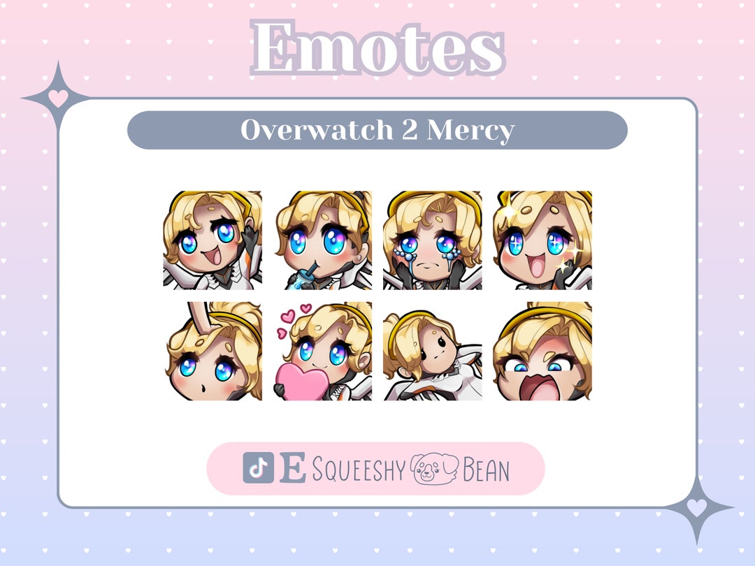 Overwatch 2 Mercy Inspired Twitch Emotes | Digital Download | Cute ...