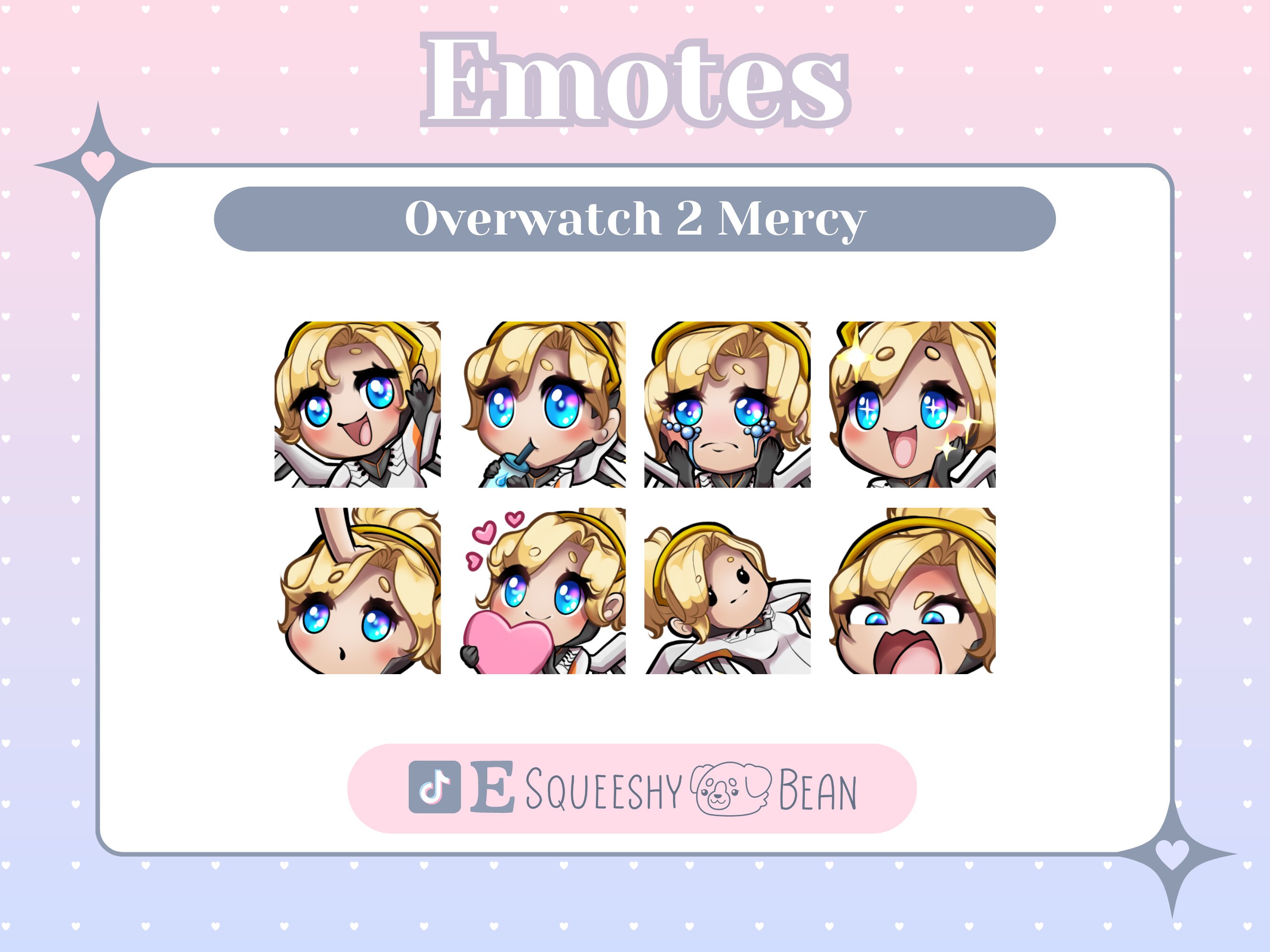 Overwatch 2 Mercy Inspired Twitch Emotes Digital Download - Etsy
