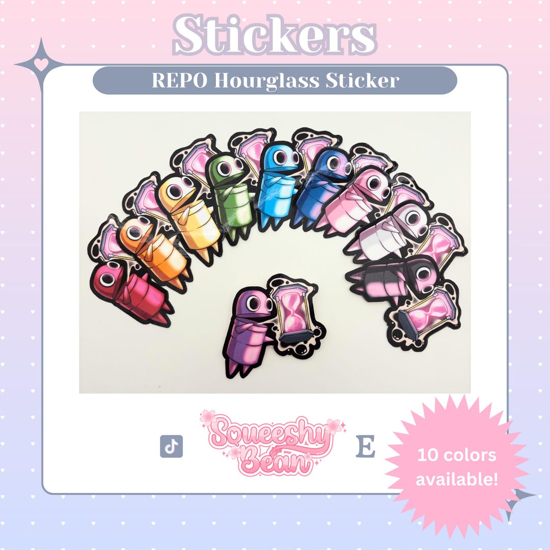 R.E.P.O Inspired Hourglass Sticker | REPO Sticker | Funny Stickers ...