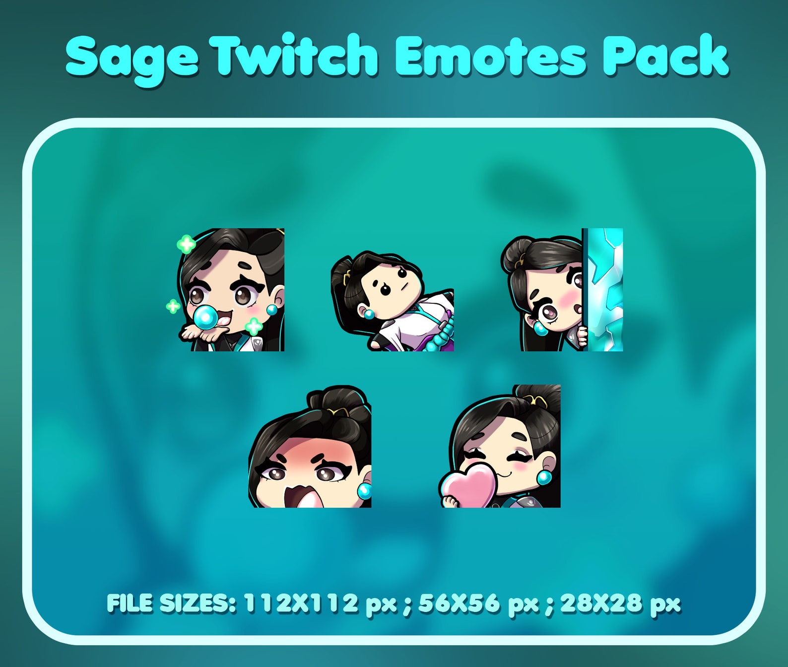 Sage Twitch Discord Emote Pack Valorant Inspired Emotes - Etsy
