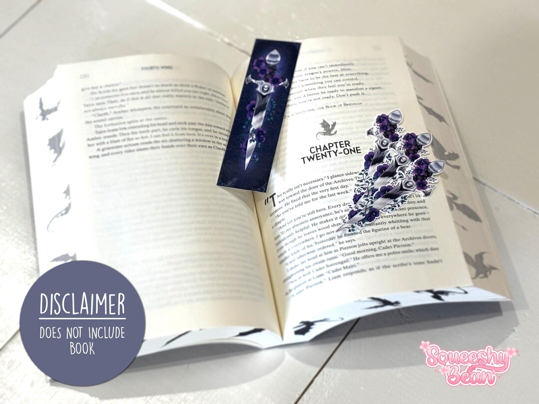 Booktok Violence Dagger Bookmark | Dragon | the Fourth Wing | Fantasy ...
