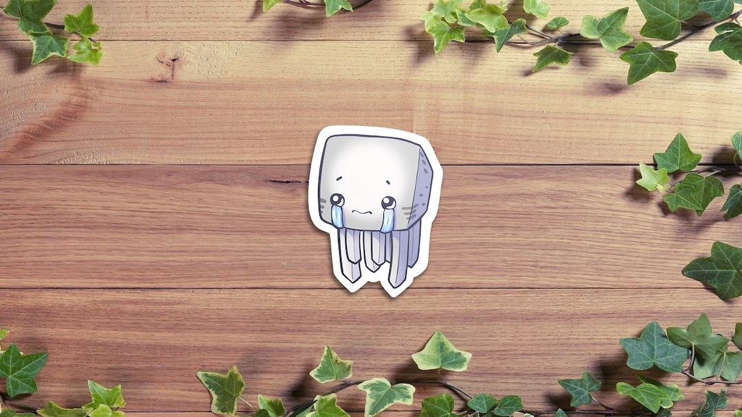 Minecraft Ghast Sticker | Minecraft Sticker | Minecraft Inspired ...