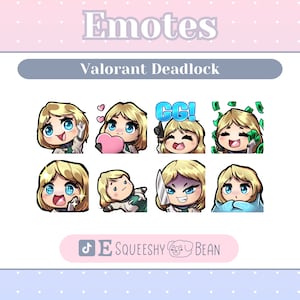 Valorant Deadlock Inspired Twitch Emotes | Digital Download | Cute ...