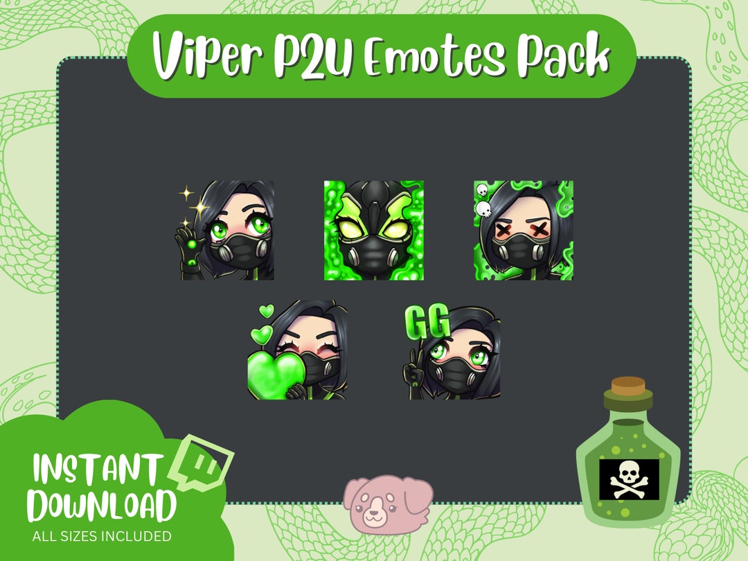 Viper Twitch Discord Emote Pack | Valorant Inspired Emotes | Digital ...