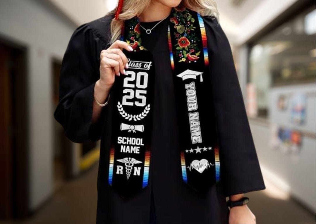 Custom Nurse Sash Graduation, RN Graduation Stole Gifts for Friends ...