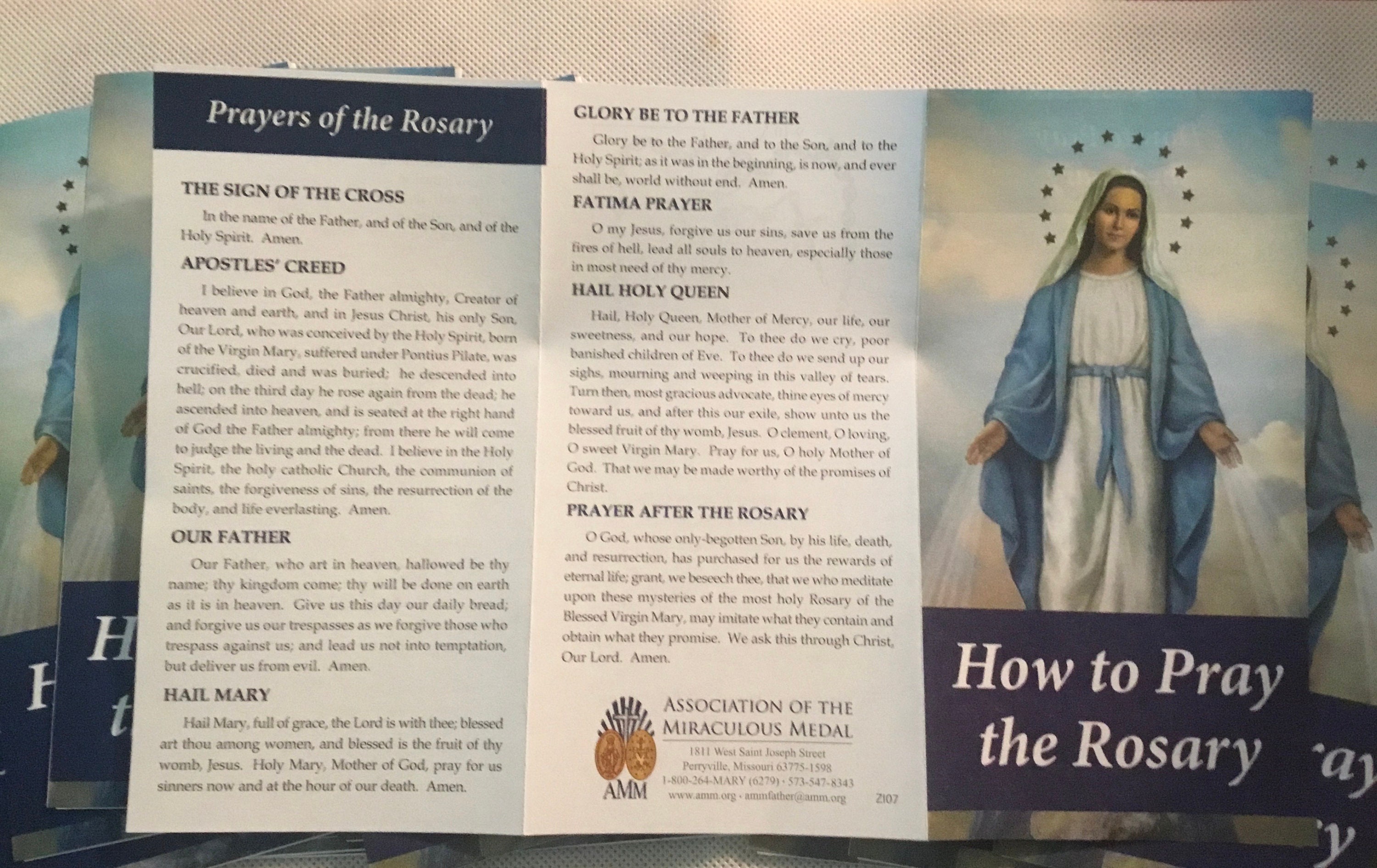 How to Pray the Rosary English 15pcs Full Color Leaflets Pamphlets ...