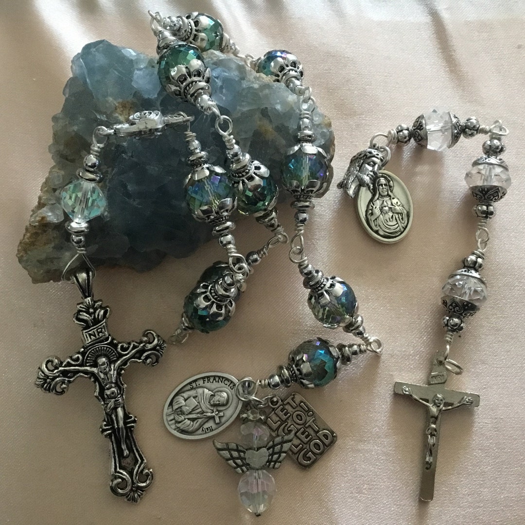 Religious Catholic Rosary Tenner Beads and 3 Hail Mary Chaplet Gift Set ...