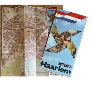 Vintage Haarlem Holland City Road Map and Tourist Sites - Etsy
