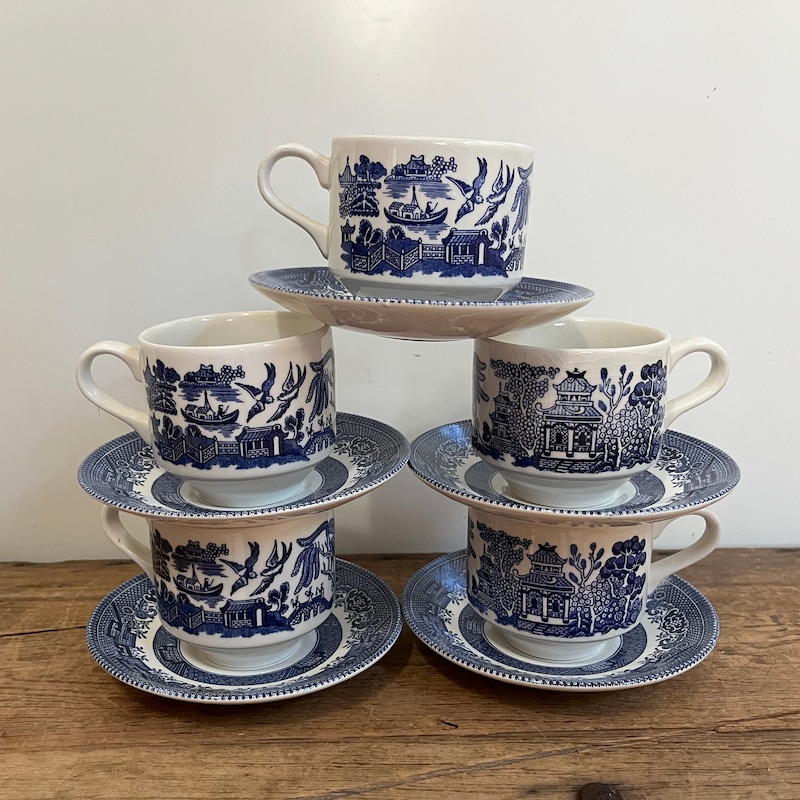 Blue Willow Tea Set - Etsy