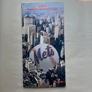 Vintage New York Mets 1981 Information Guide Book, Major League ...
