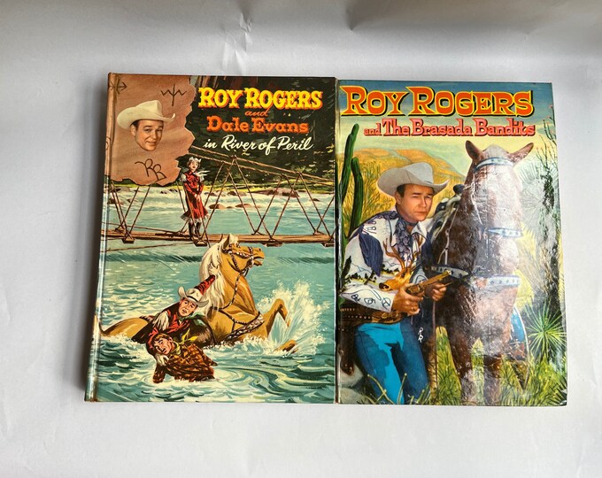 Vintage Roy Rogers Book Set the Brasada Bandits, Dale Evans in River of ...