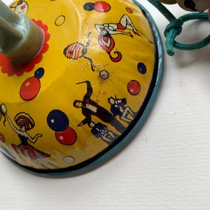 Vintage Tin Litho Circus Noise Maker Bell by US Metals & Wood Castanet ...