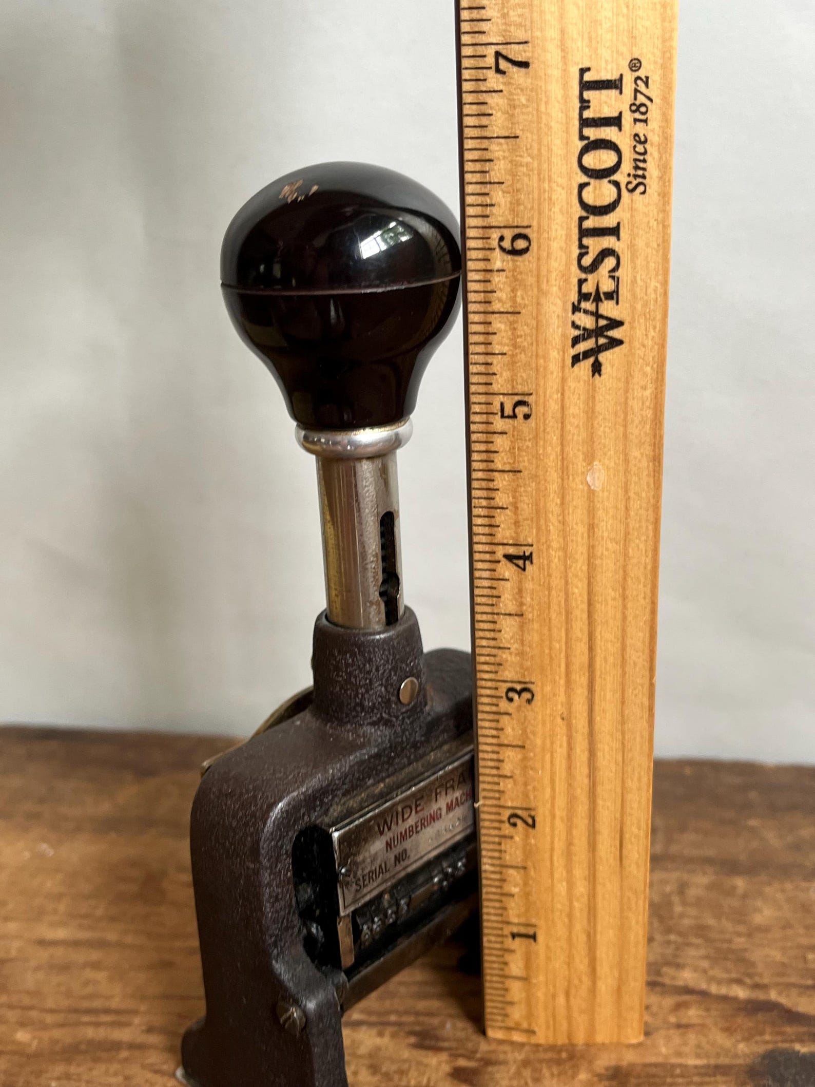Vintage Number Stamper, Bates Wide Frame Numbering Machine Serial No ...