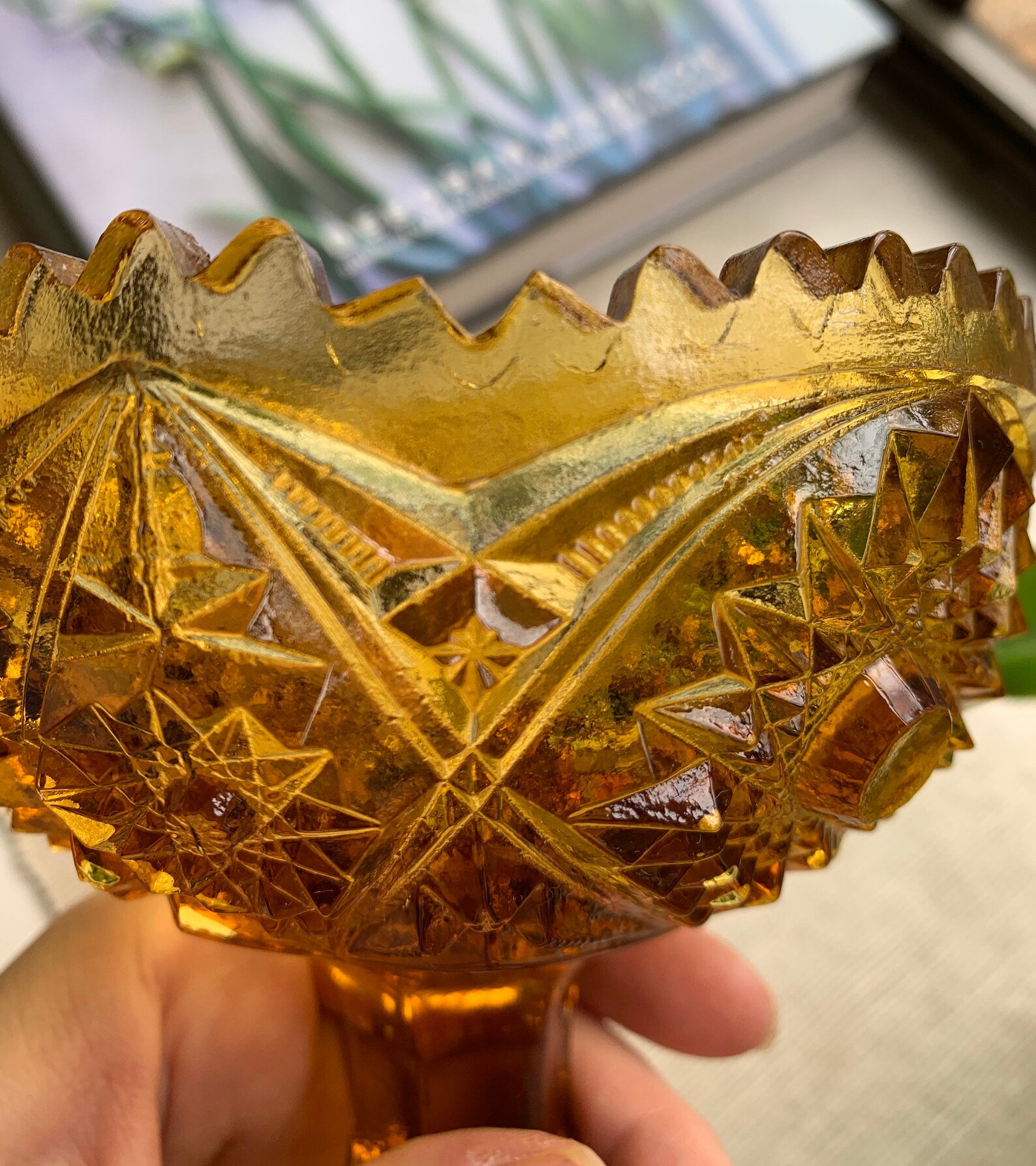 Vintage Amber Glass Compote Dish by Kemple Martec Footed Candy Bowl - Etsy