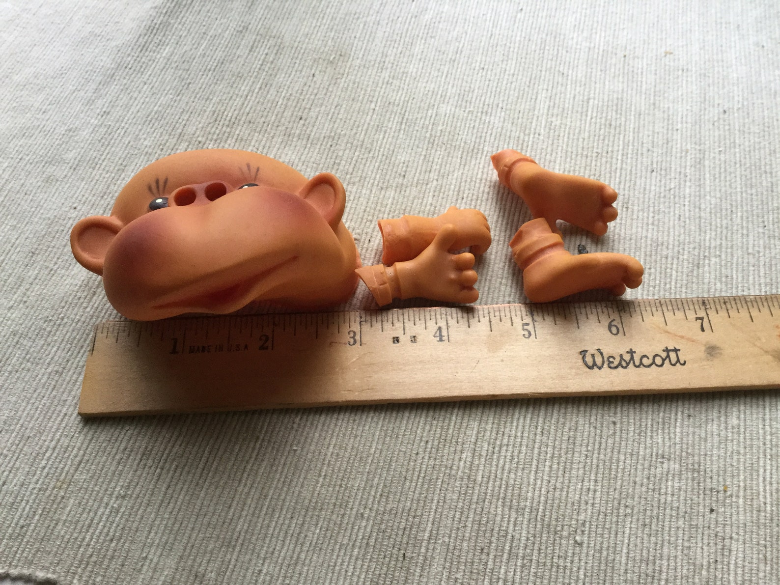 Two Vintage Monkey Heads Funny Doll Parts Chimp Orangutan Fun | Etsy