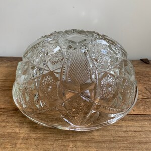 Antique EAPG Star Pattern Clear Pressed Glass Dish Depression Glass - Etsy