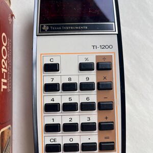 Vintage Texas Instruments TI-1200 Calculator in Original Box - Etsy