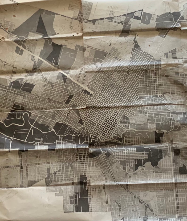 City of Houston Zoning District Map circa 1947 Vintage Texas | Etsy