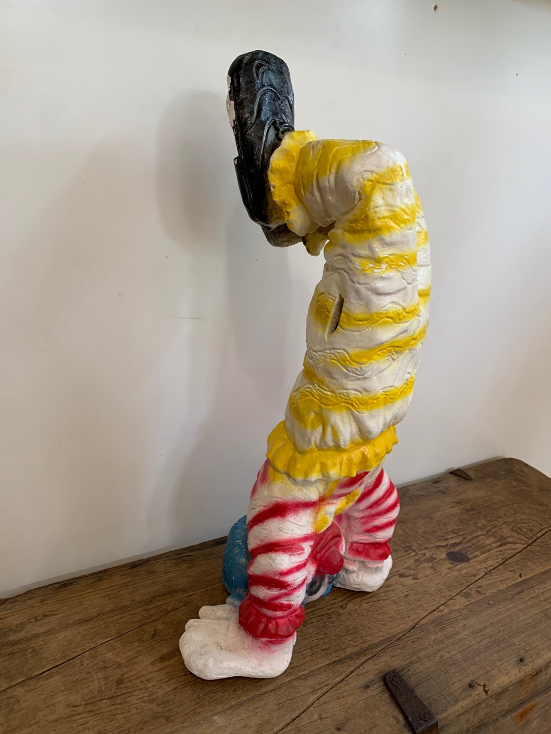 Vintage Handstand Circus Clown Coin Bank Mexican Chalkware Statue - Etsy