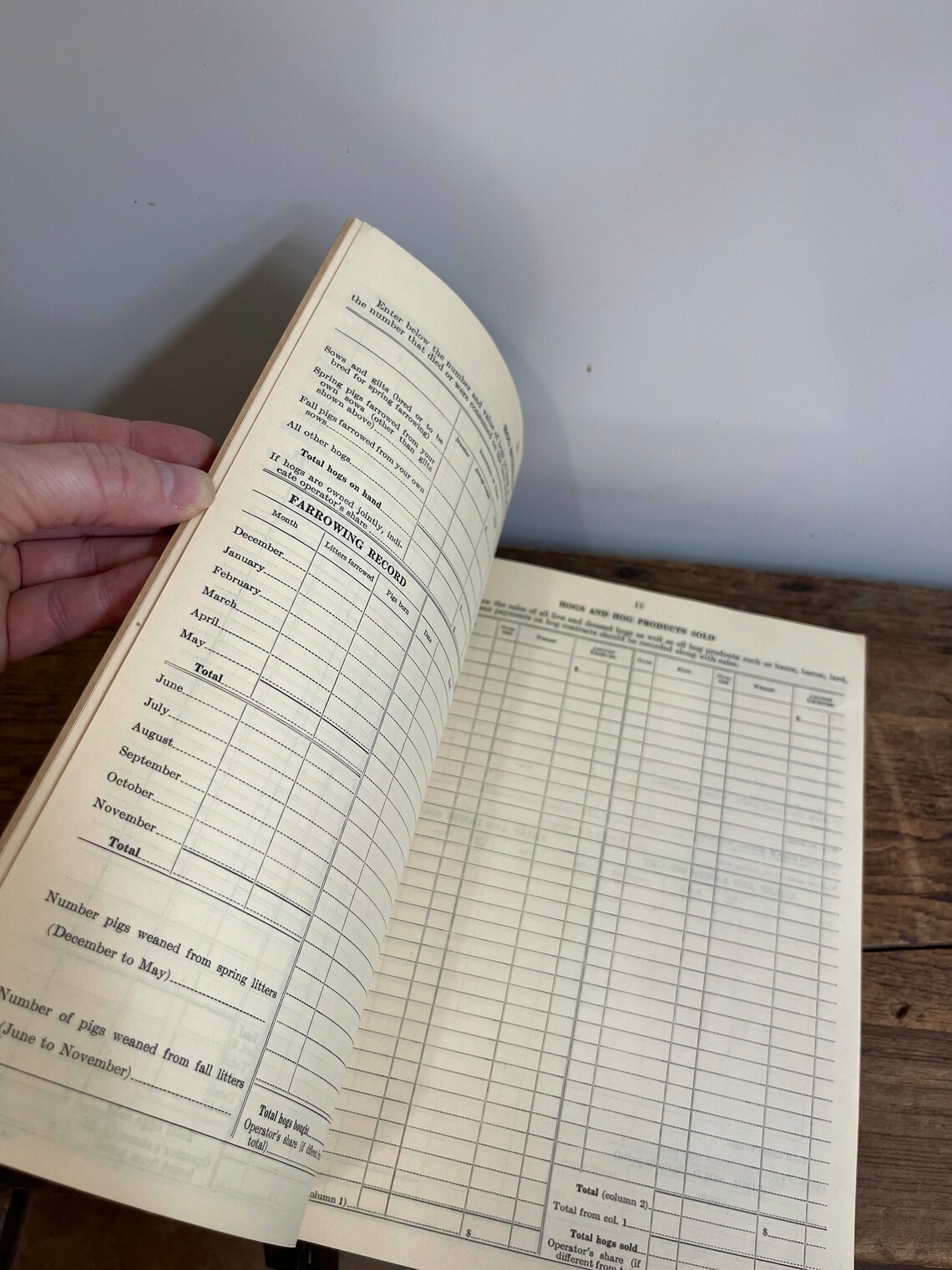 Blank Farm Farm Record Book 1930s Vintage Paperback Ledge - Etsy