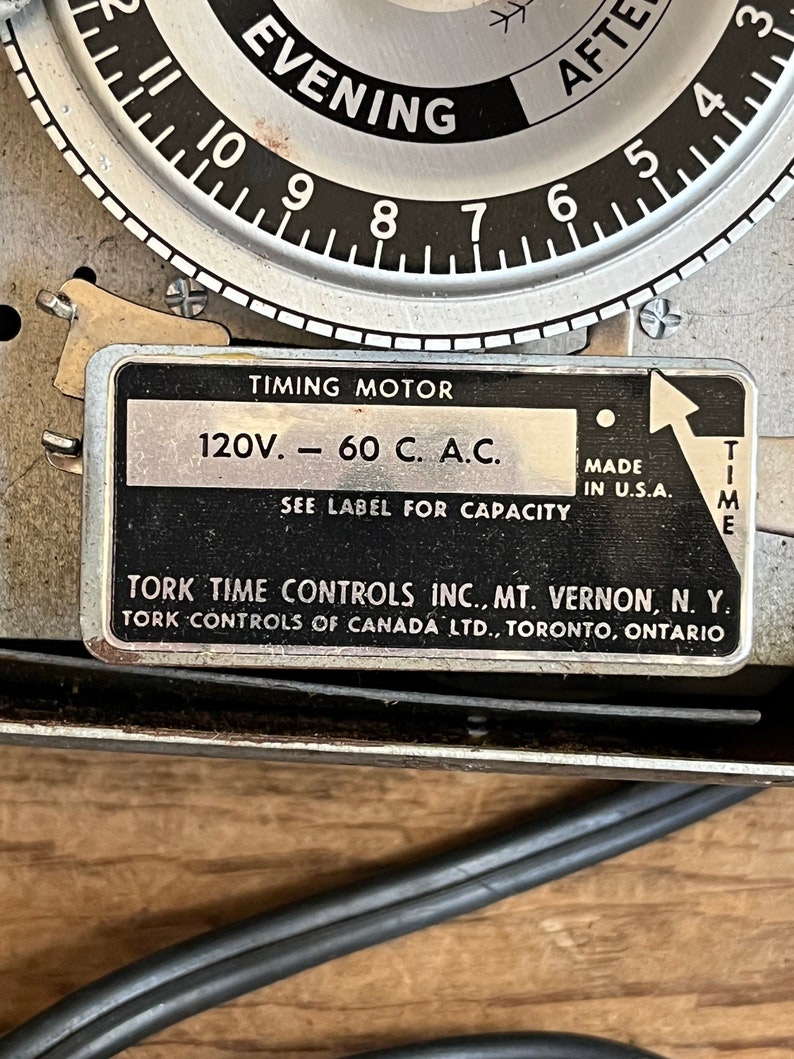 Vintage Tork Timing Switch Portable Electric Time Switch Machine, Timer ...