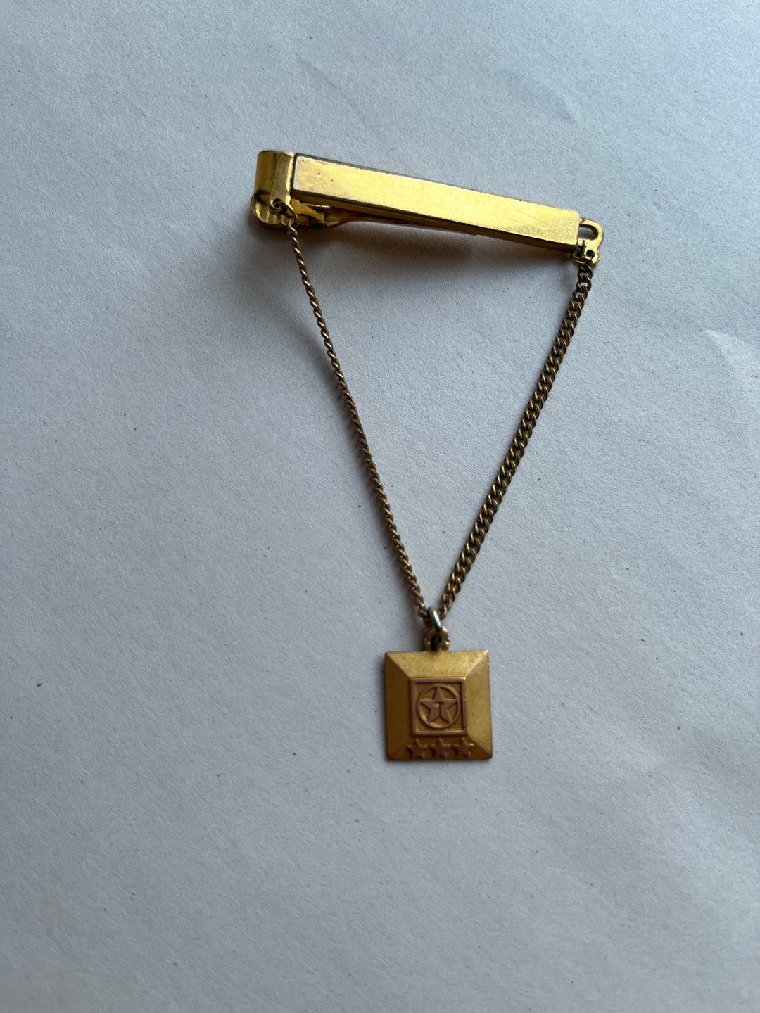 Vintage Texaco Oil Employee Extending Tie Bar Clip With 10k Gold ...