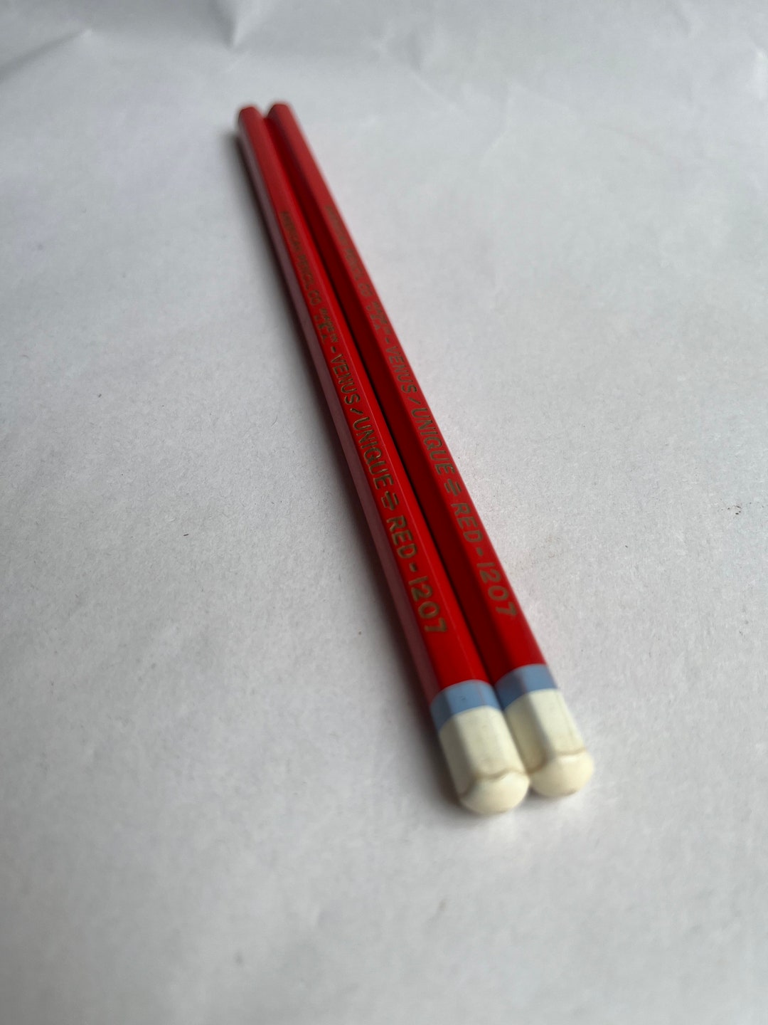 Vintage American Pencil Co. VENUS Unique Red Pencil 1207 Set of Two - Etsy