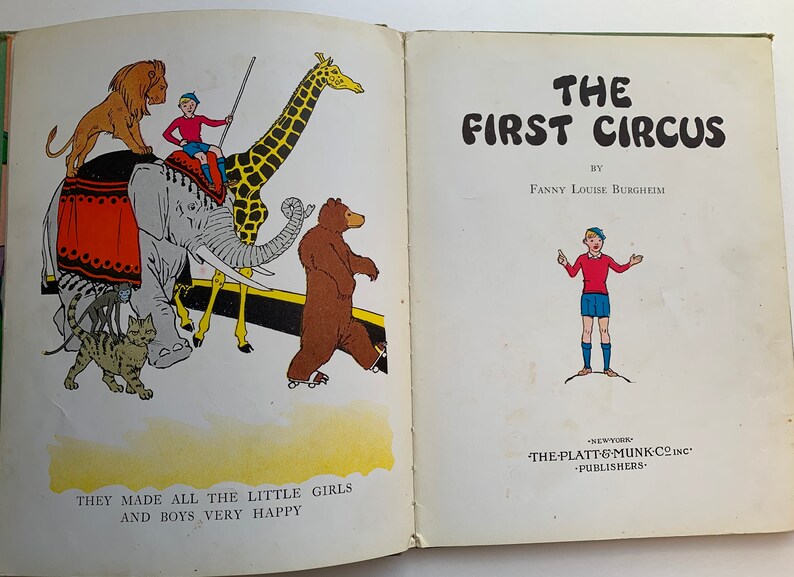 The First Circus by Fanny Burgheim Hardcover Book Platt & Munk - Etsy