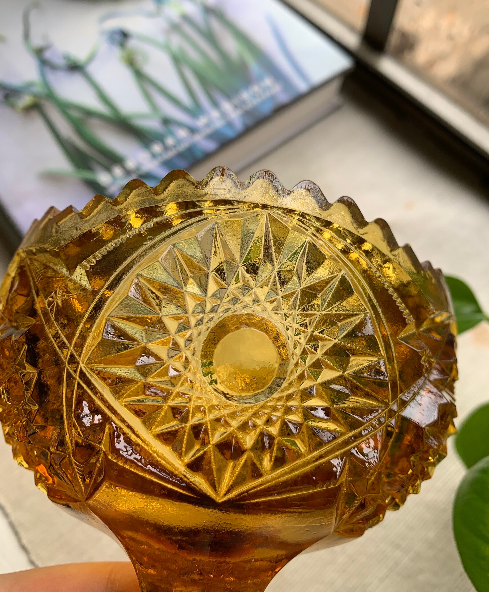 Vintage Amber Glass Compote Dish by Kemple Martec Footed Candy Bowl - Etsy