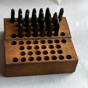 Vintage Steel Alphabet Letter 1/8 Punch Set Leather Work Stamp Kit No ...