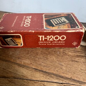 Vintage Texas Instruments TI-1200 Calculator in Original Box - Etsy