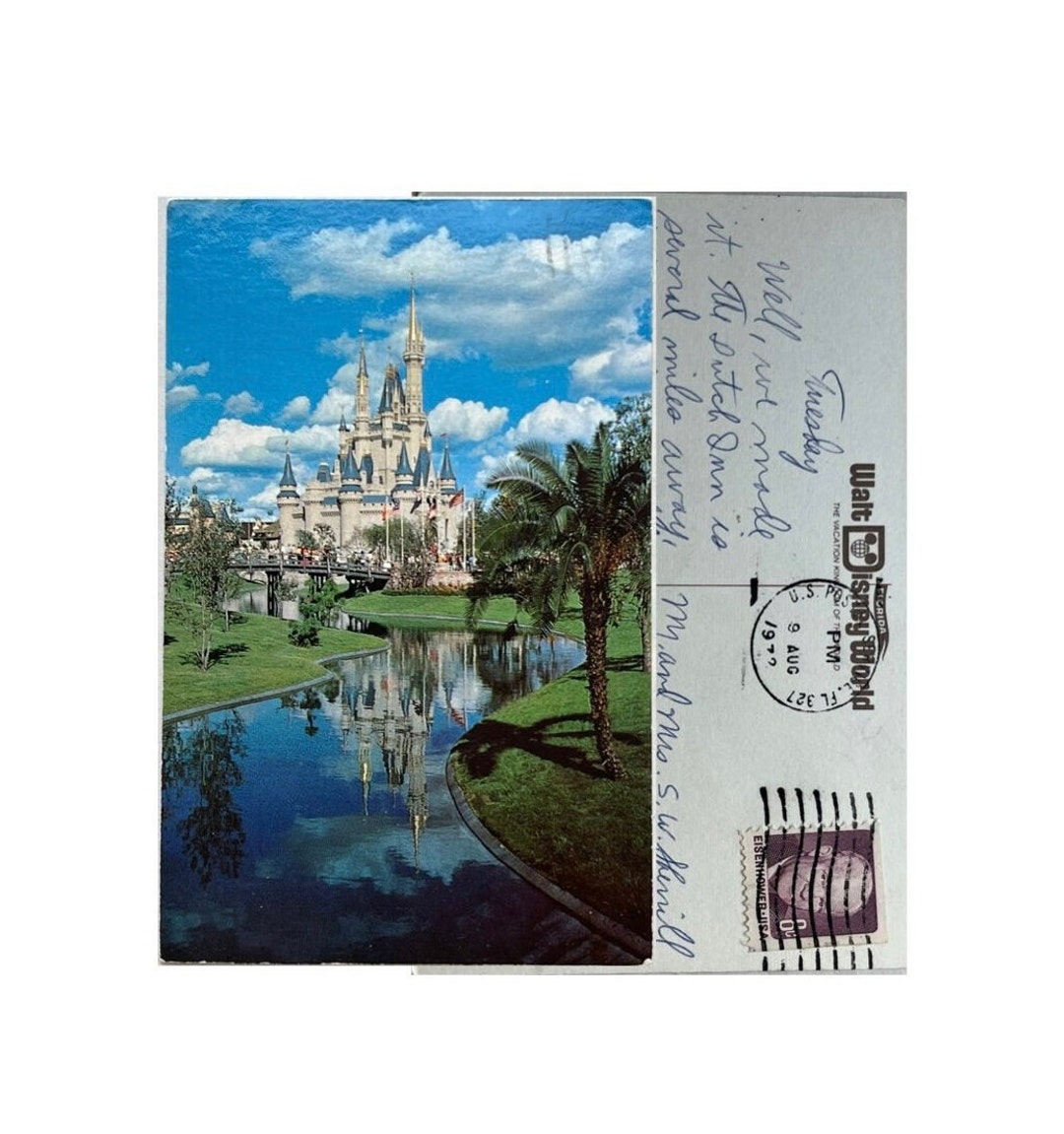 Vintage Walt Disney World Cinderella Castle Postcard August 9 1972 ...