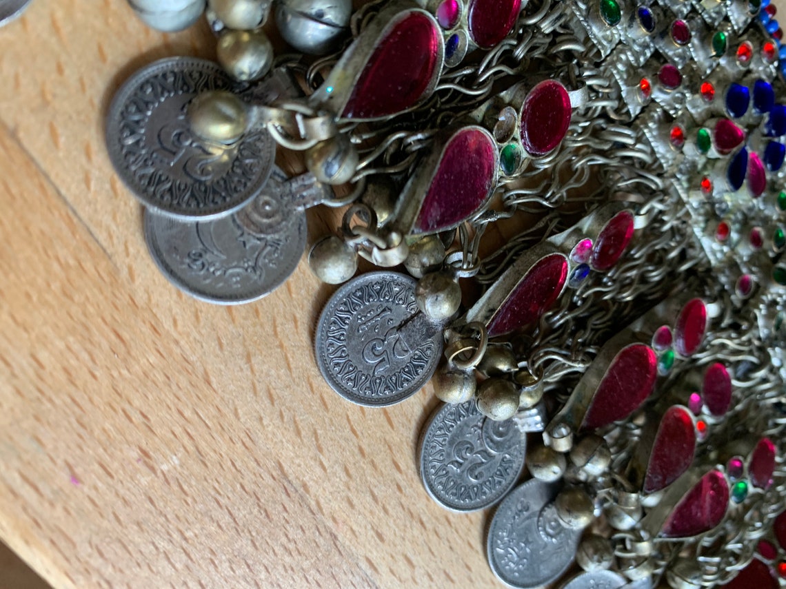Vintage Turkish Belly Dancer Kuchi Jewelry Set Colorful Afghan - Etsy