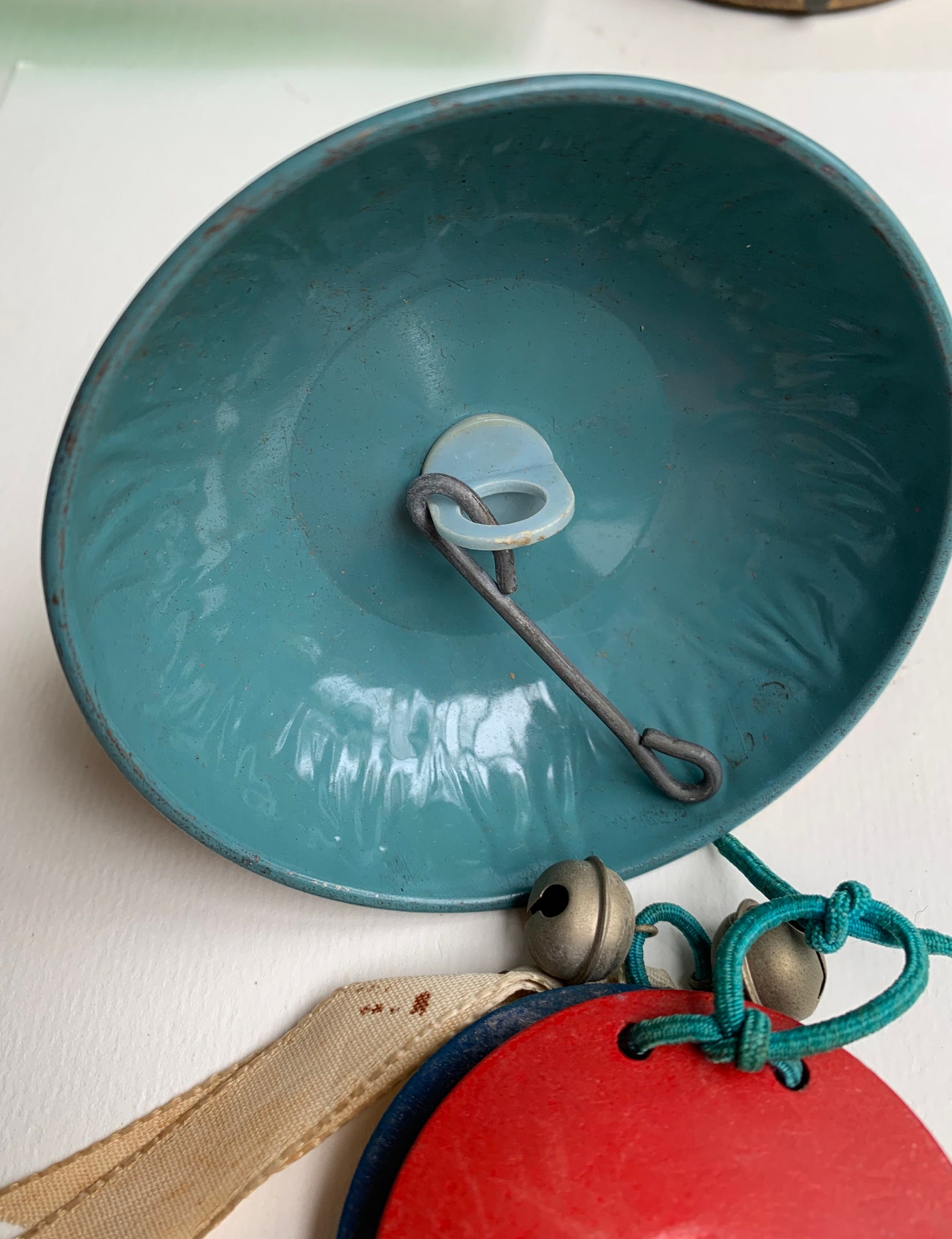 Vintage Tin Litho Circus Noise Maker Bell by US Metals & Wood Castanet ...