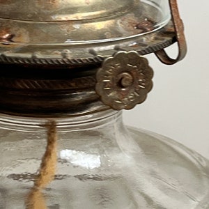 Vintage Lamplight Farms Glass Oil Lamp With Geometric Pattern Base - Etsy